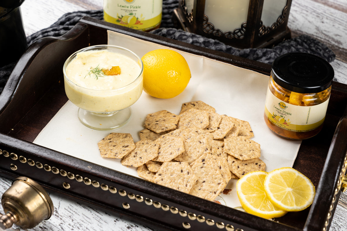 Lemon Pickle Yogurt and Cream Cheese Dip – Nani's Achar